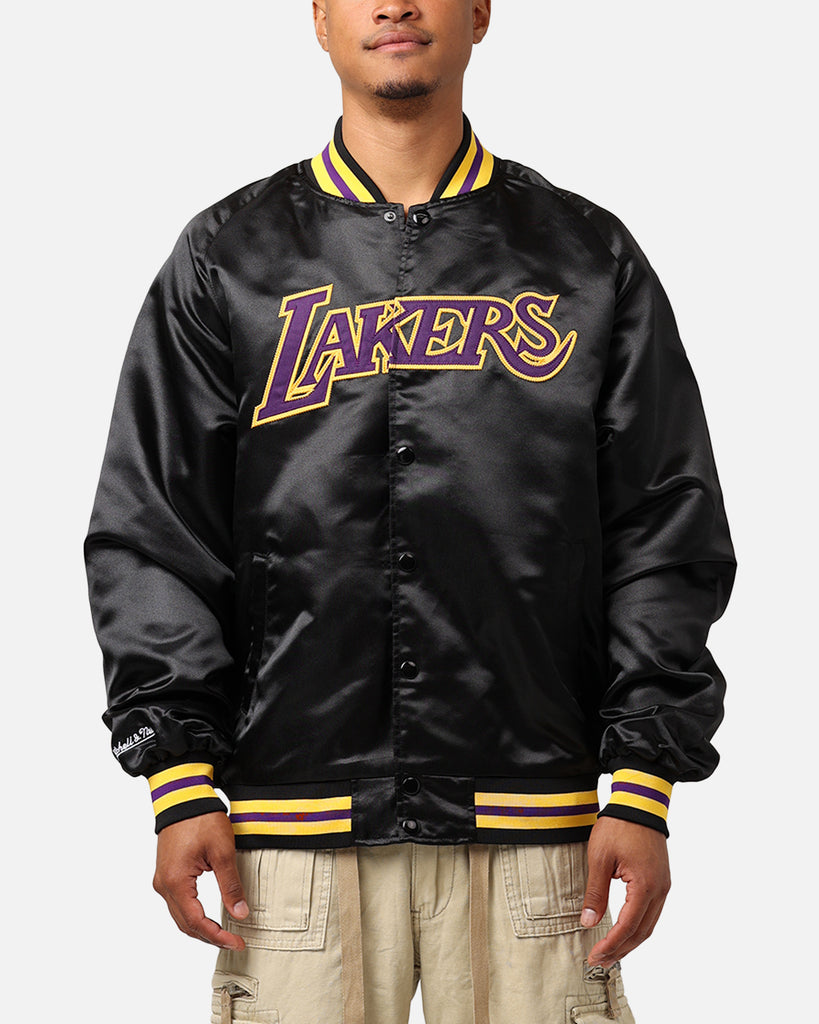 Mitchell & Ness Los Angeles Lakers Lightweight Satin Jacket Black ...