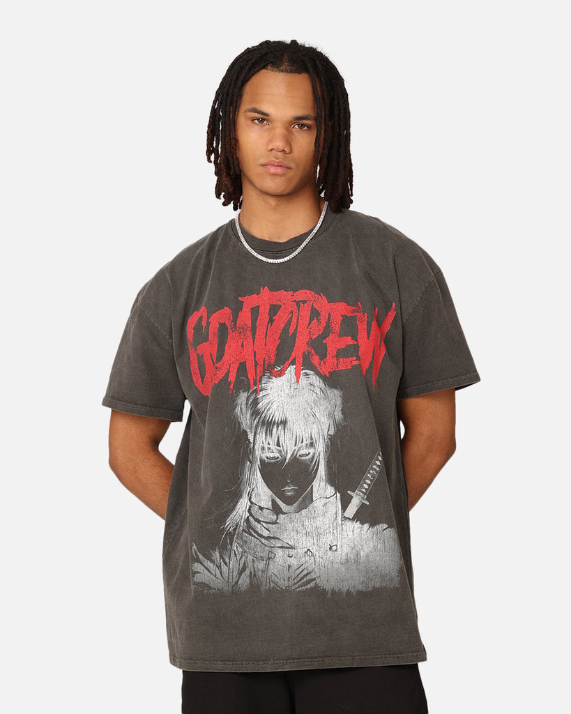 Goat Crew Crazed Heavyweight Vintage T-Shirt Black Wash | Culture Kings US