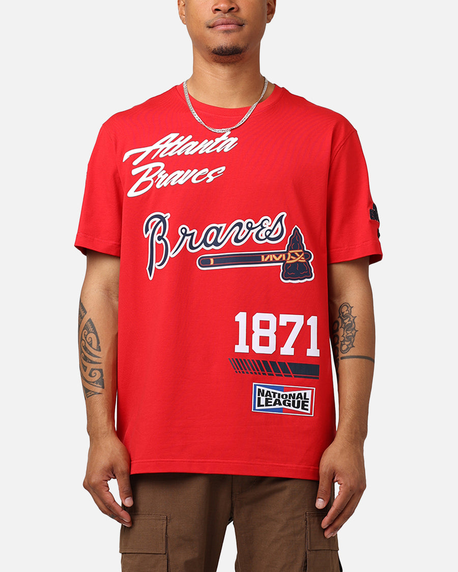 Pro Standard Atlanta Braves Fast Lane SJ T-Shirt Red | Culture Kings US