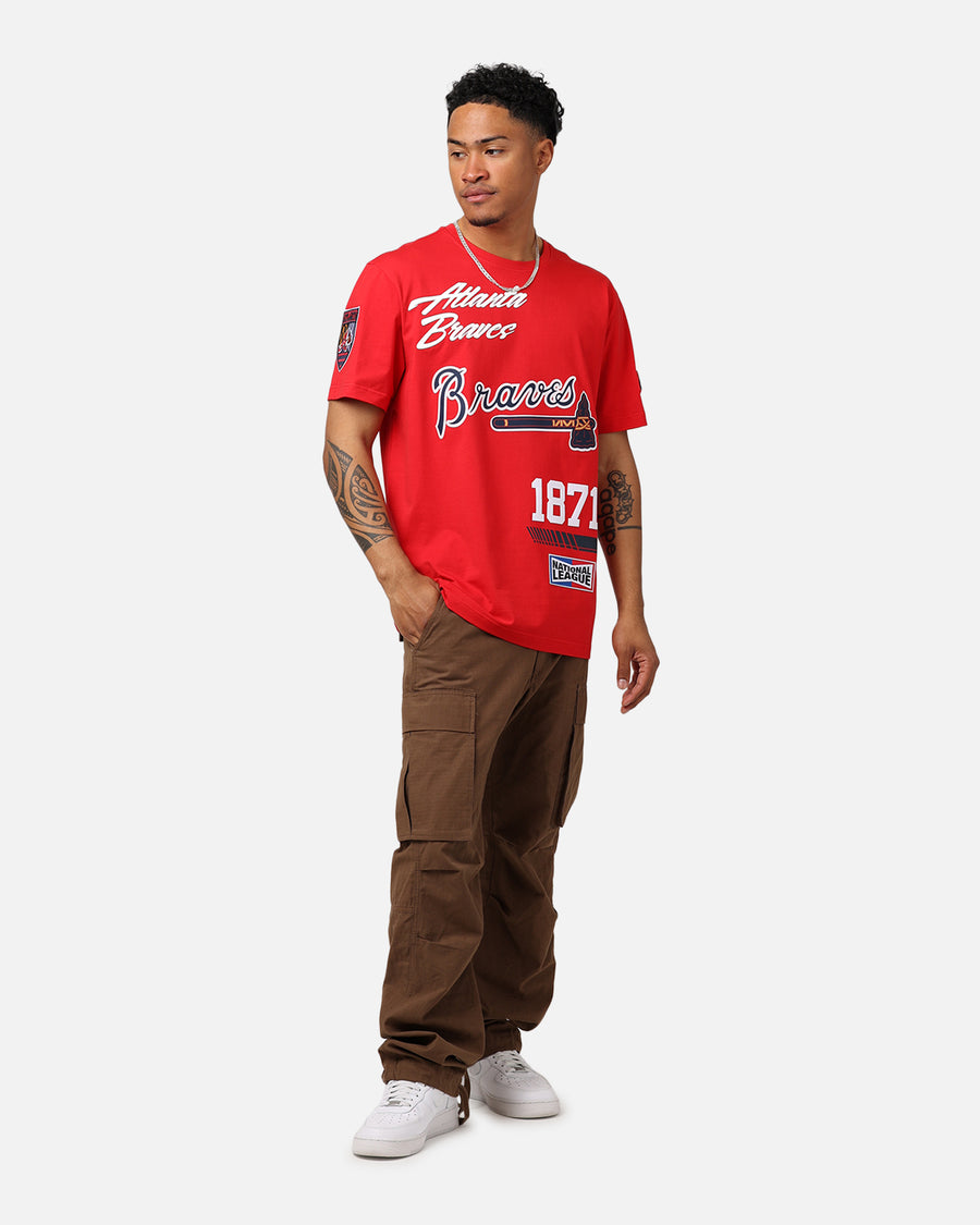 Pro Standard Atlanta Braves Fast Lane SJ T-Shirt Red | Culture Kings US