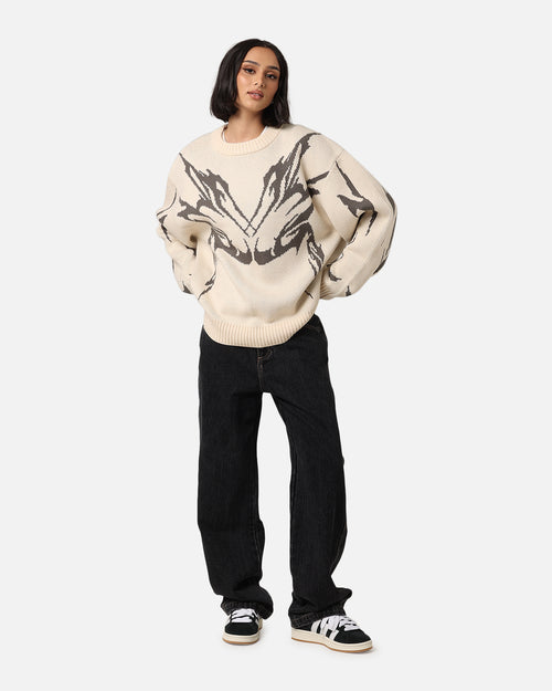 Loiter Cyber Knit Sweater Off White | Culture Kings US