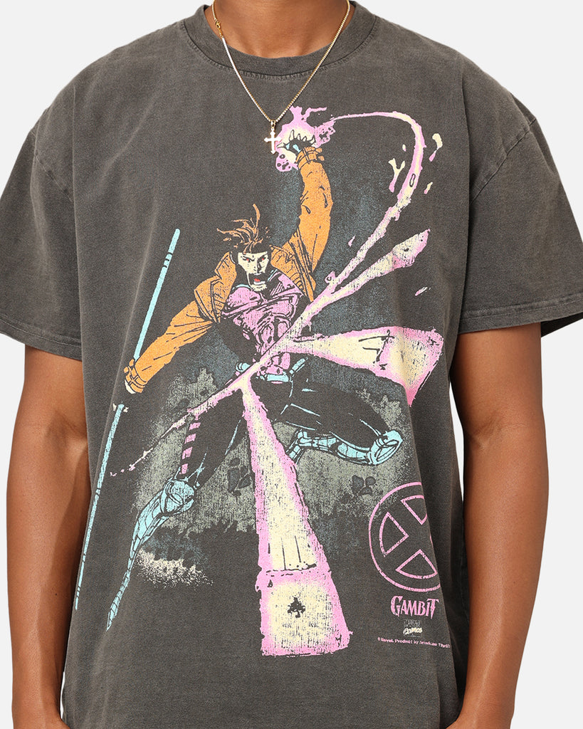 Marvel X-Men Gambit Heavyweight T-Shirt Black Wash | Culture Kings US