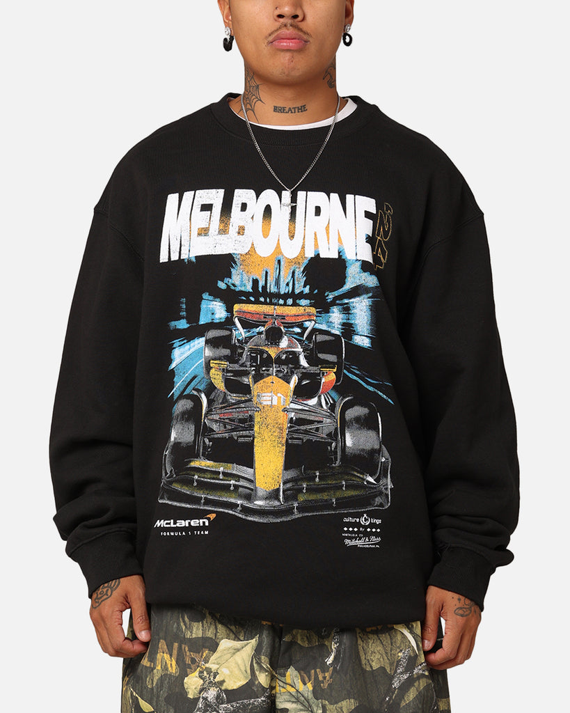 Mitchell & Ness X McLaren Oscar Piastri #81 Track Crewneck Faded Black | Culture Kings US