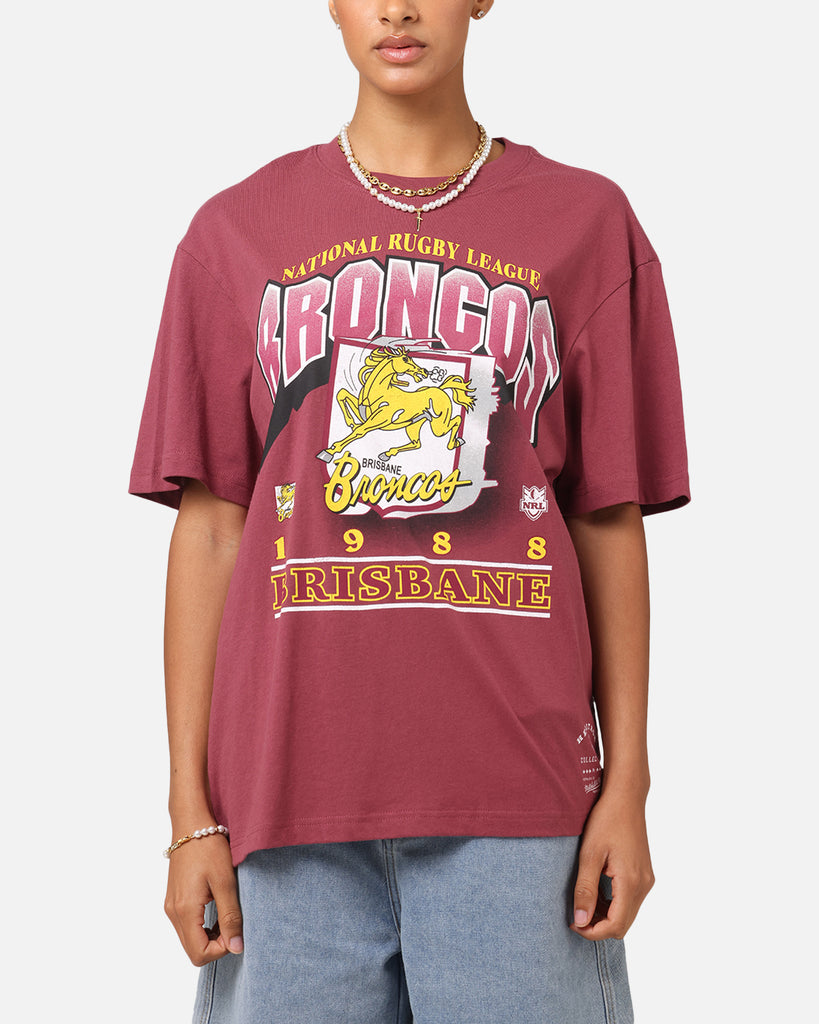 Mitchell & Ness Brisbane Broncos 1988 Crest T-Shirt Maroon | Culture ...