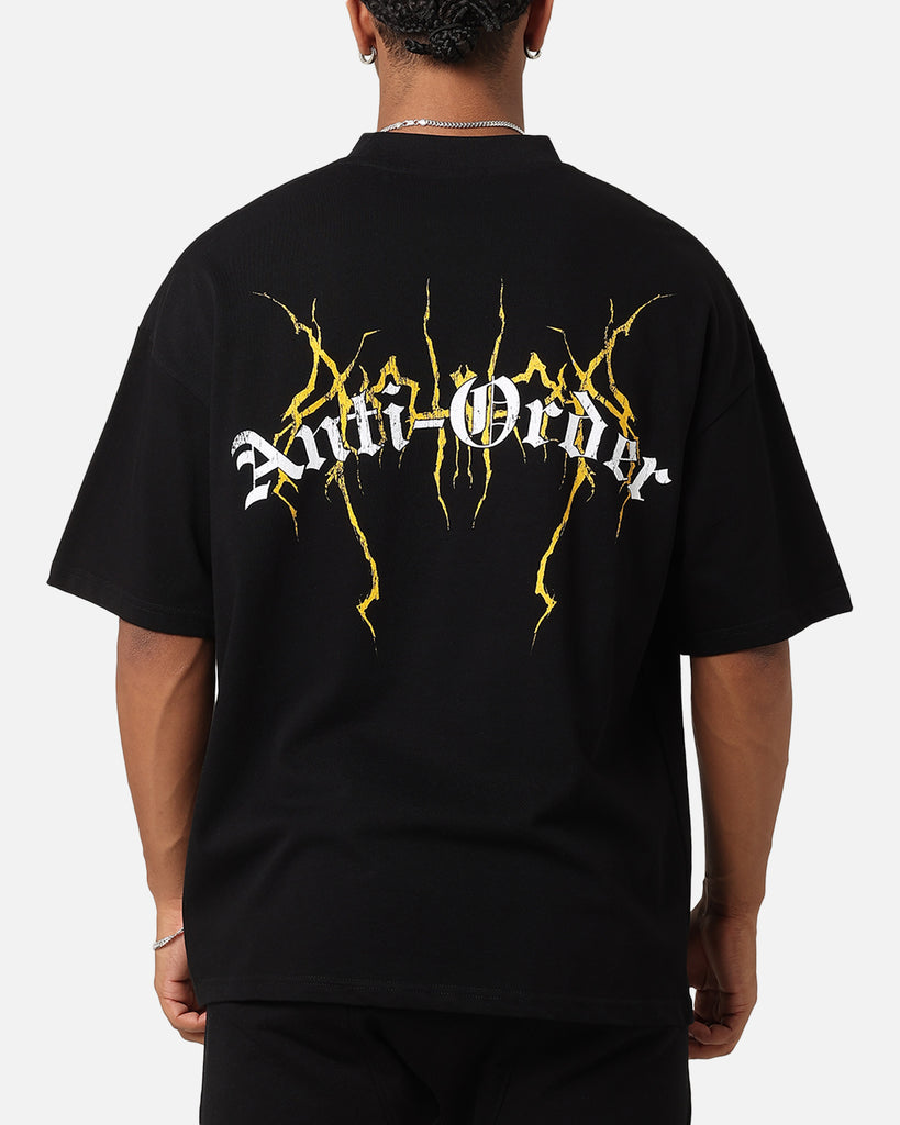 The Anti Order Chaos Mock Neck T-Shirt Black/Yellow/White | Culture ...