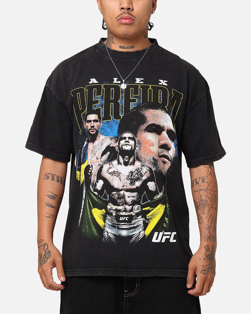 UFC By Culture Kings Alex Pereira Vintage T-Shirt Black Acidwash ...