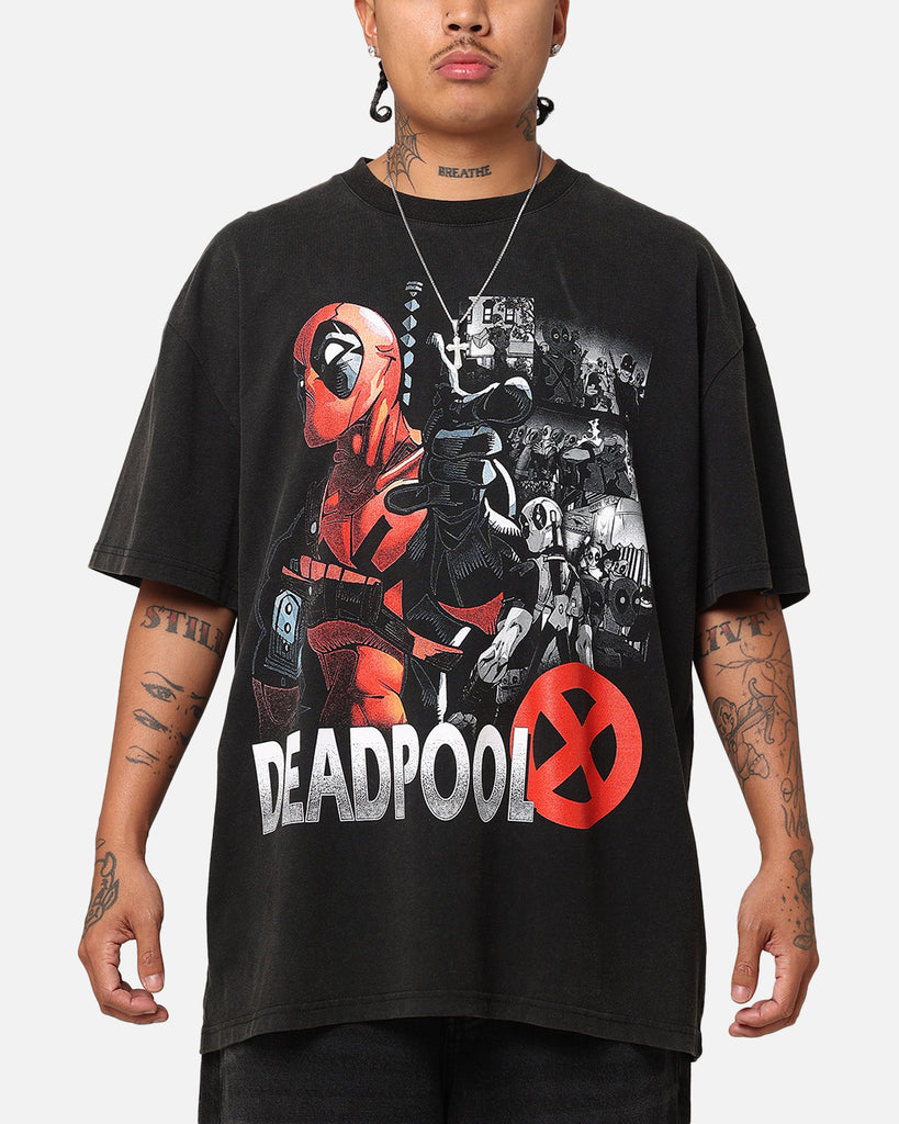 Goat Crew Marvel Deadpool Comic Heavy T-Shirt Vintage Black | Culture ...