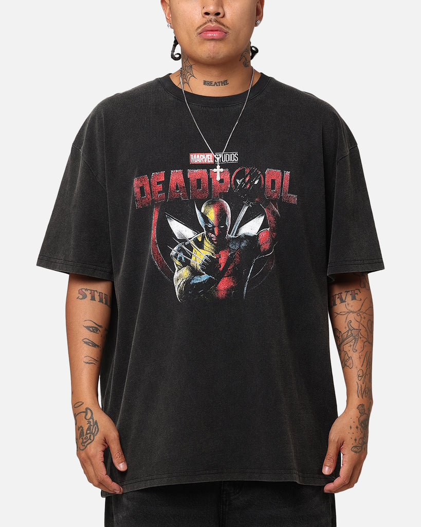 Goat Crew Marvel Deadpool Poster Heavy T-Shirt Vintage Black | Culture ...