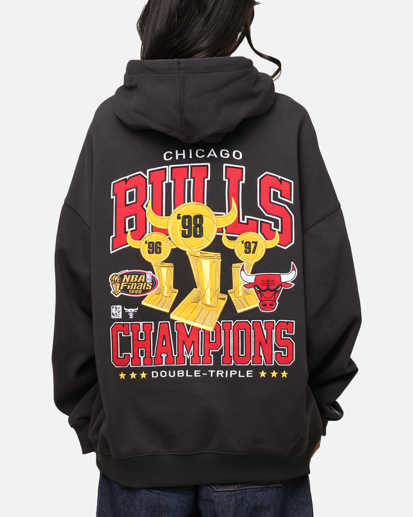 Mitchell & Ness Chicago Bulls Pinnacle Hoodie Faded Black | Culture ...