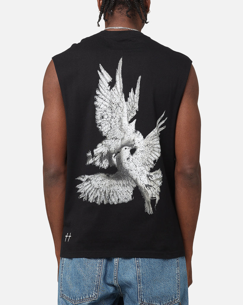 Saint Morta Doves Oversized Muscle T-Shirt Black | Culture Kings US