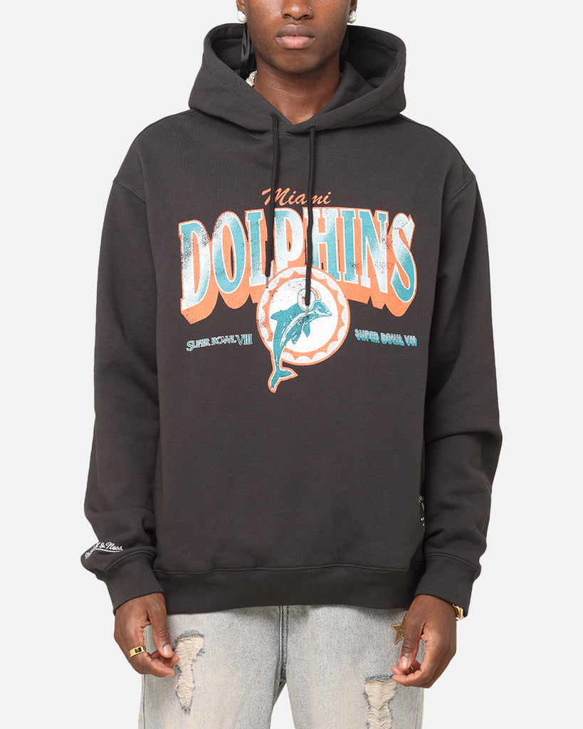 Mitchell & Ness Miami Dolphins Arch Hoodie Faded Black | Culture Kings US
