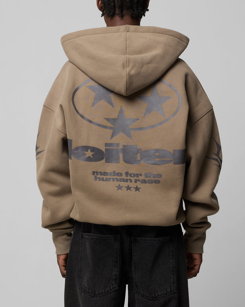 Loiter Solar Zip Hoodie Brown | Culture Kings US