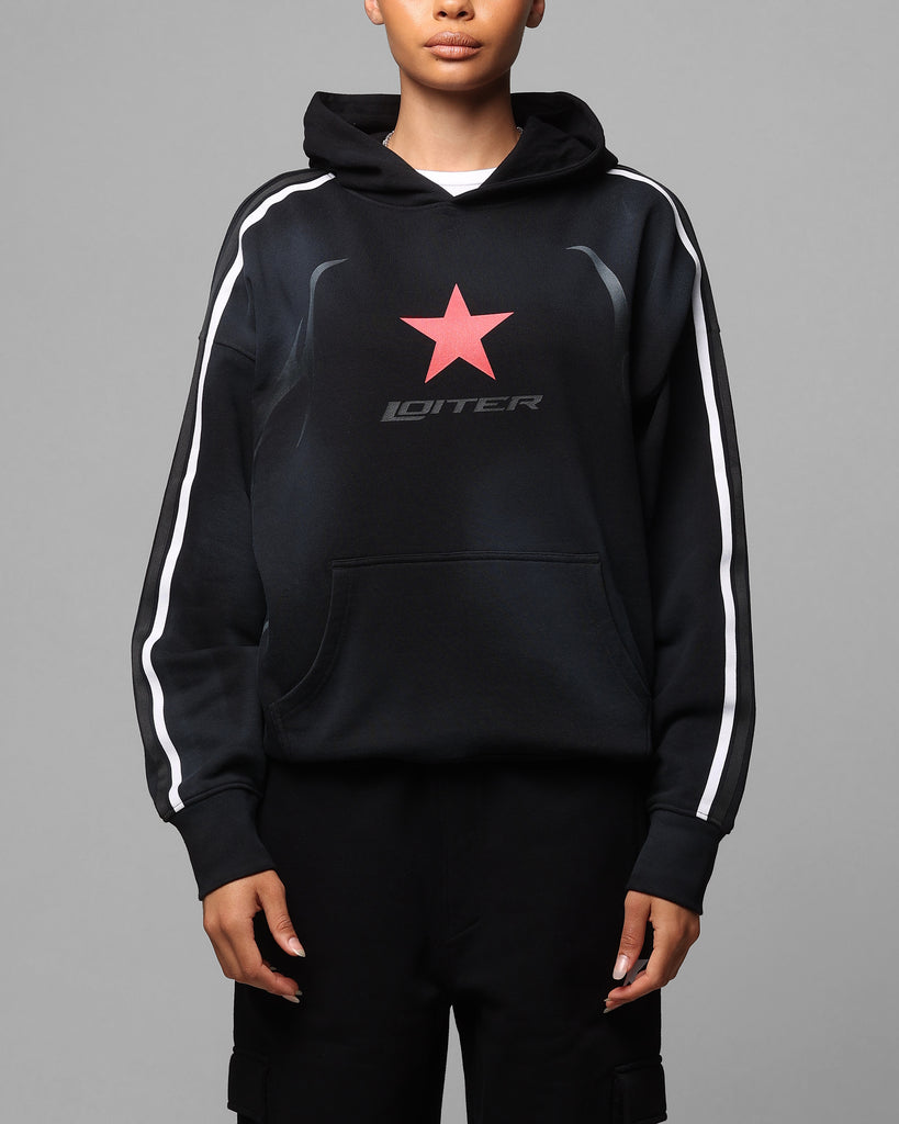 Loiter Trackstar Hoodie Washed Black | Culture Kings US