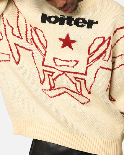 Loiter Substance Knit Sweater Off White | Culture Kings US