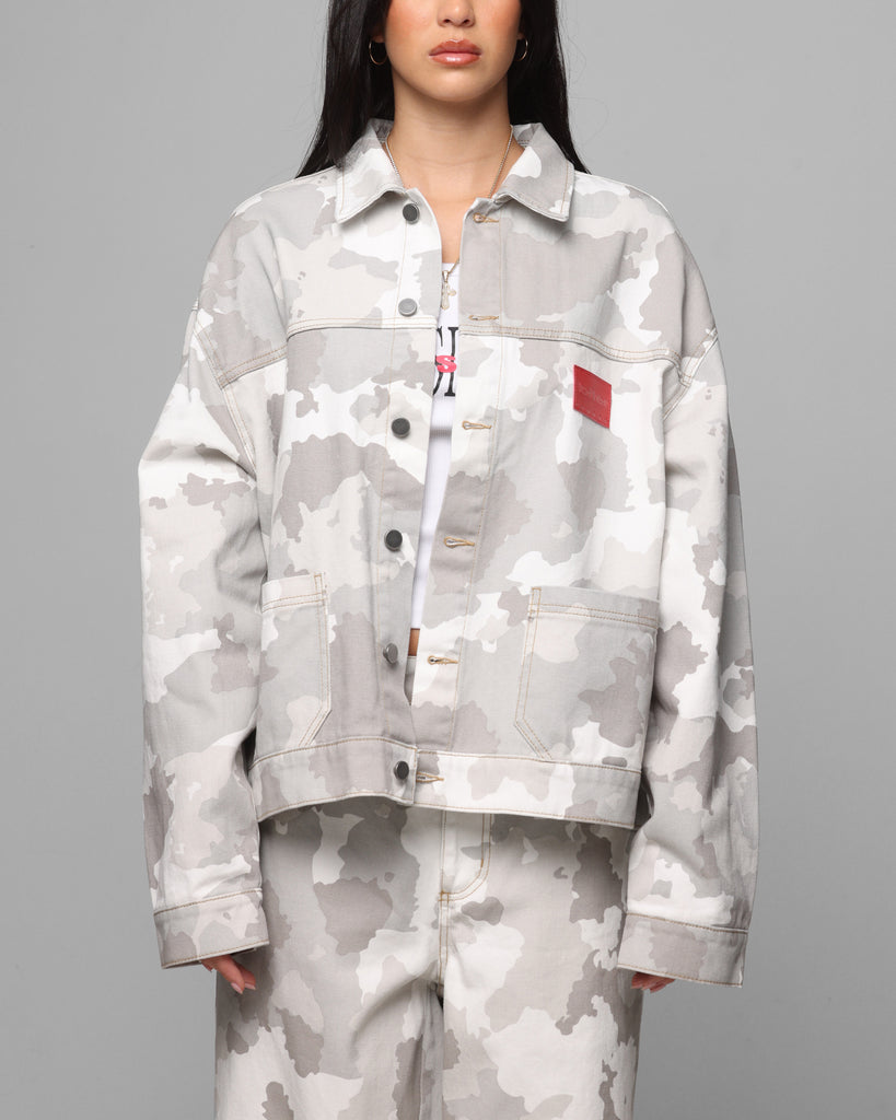 Loiter Prestige Denim Jacket Snow Camo | Culture Kings US
