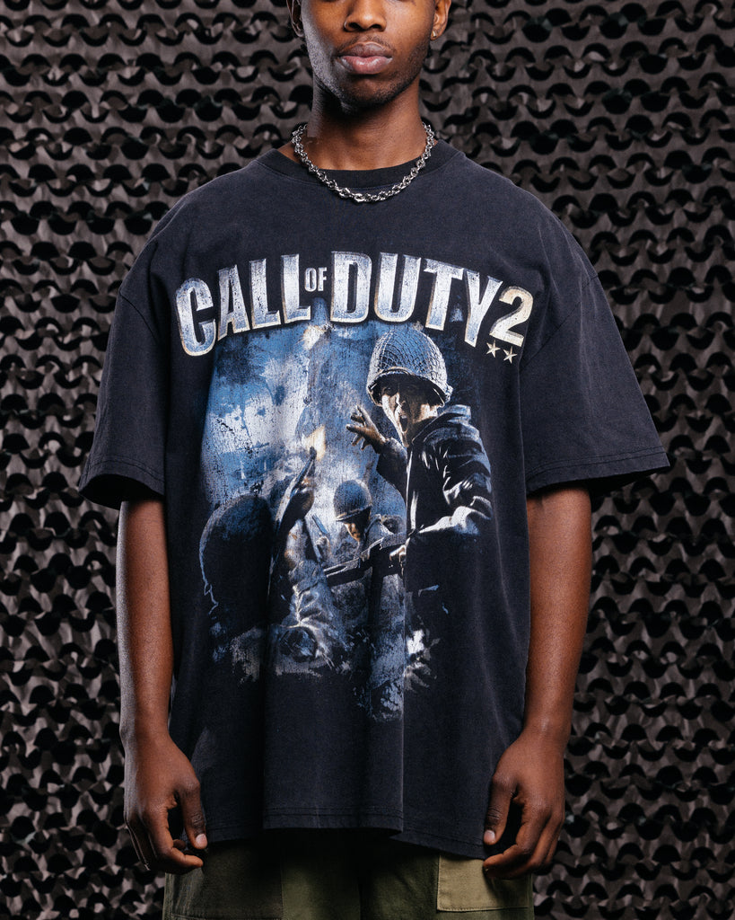 Goat Crew X Call Of Duty Call Of Duty 2 Heavy T-Shirt Vintage Black ...