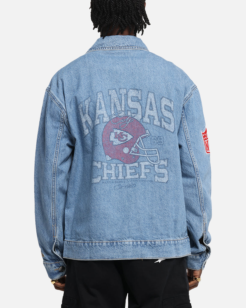 New Era Kansas City Chiefs NFL Denim Jacket Dark Blue | Culture Kings US