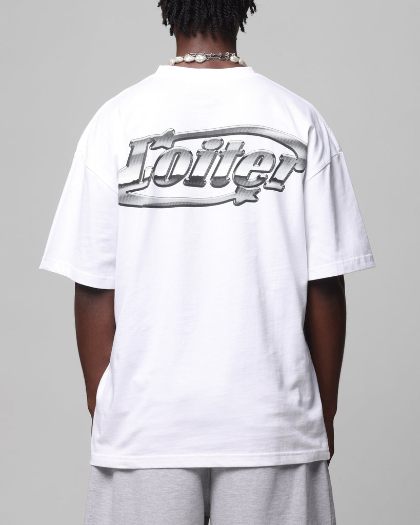 Loiter Chrome Logo T-Shirt White | Culture Kings US