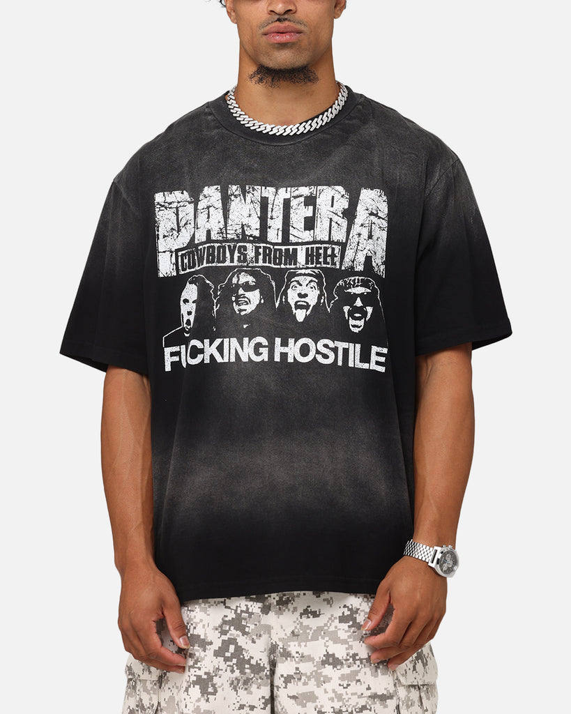Pantera F#cking Hostile Vintage T-Shirt Washed Black | Culture Kings US
