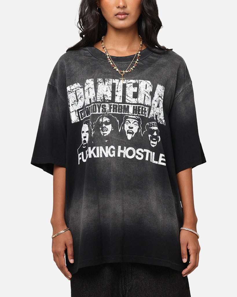 Pantera F#cking Hostile Vintage T-Shirt Washed Black | Culture Kings US