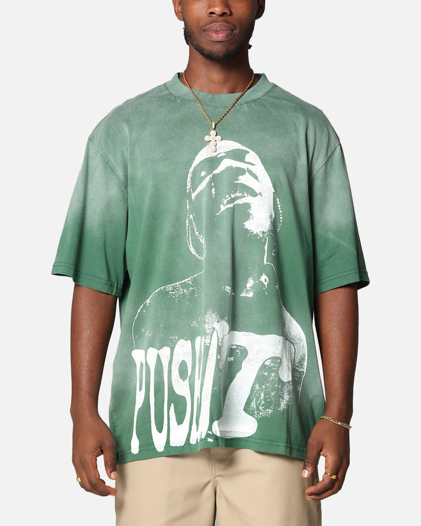 Pusha T Pusha T Hem Vintage T-Shirt Washed Green | Culture Kings US