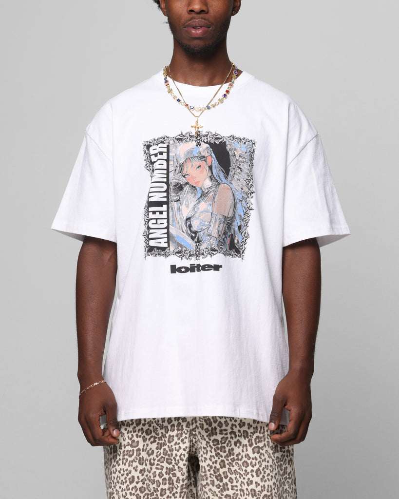 Loiter Angel Number T-Shirt White | Culture Kings US