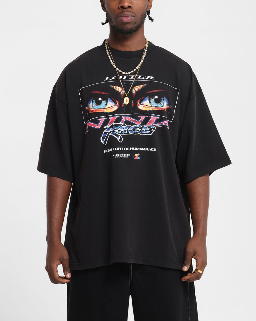 Loiter Ninja Vintage T-Shirt Vintage Charcoal | Culture Kings US