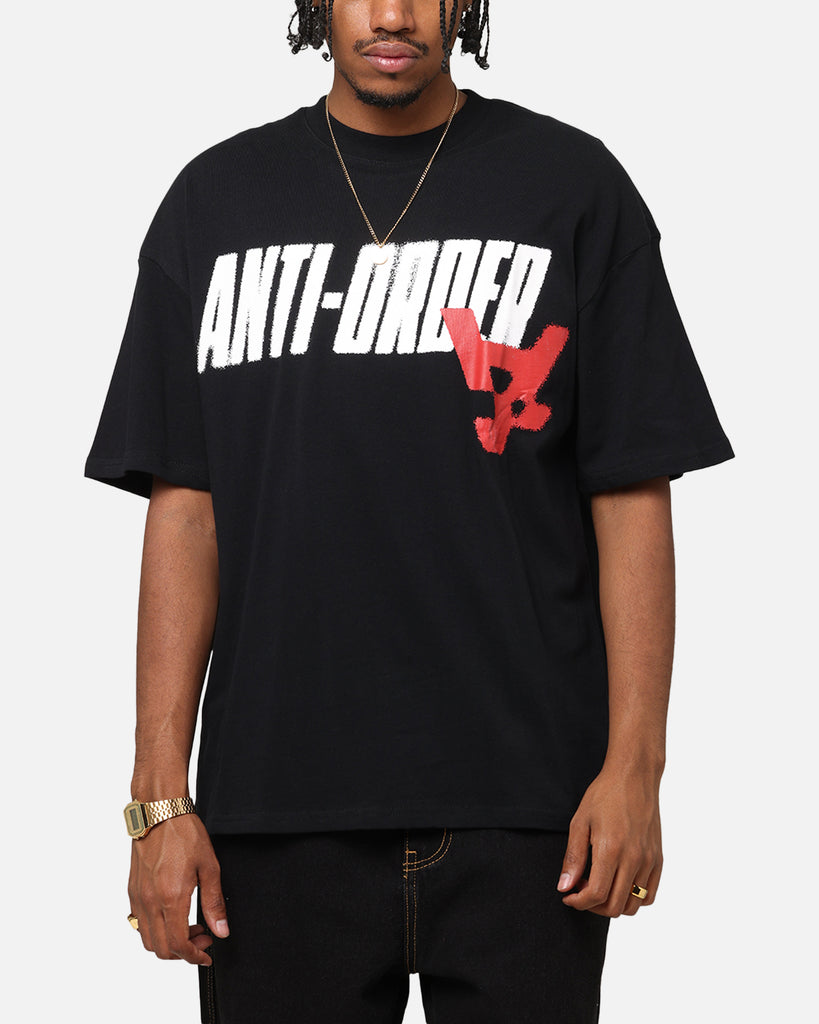 The Anti Order Anti Stacked Drop Shoulder T-Shirt Black | Culture Kings US