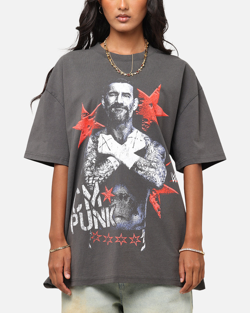 Culture Kings X WWE CM Punk Heavyweight T-Shirt Black Wash | Culture ...