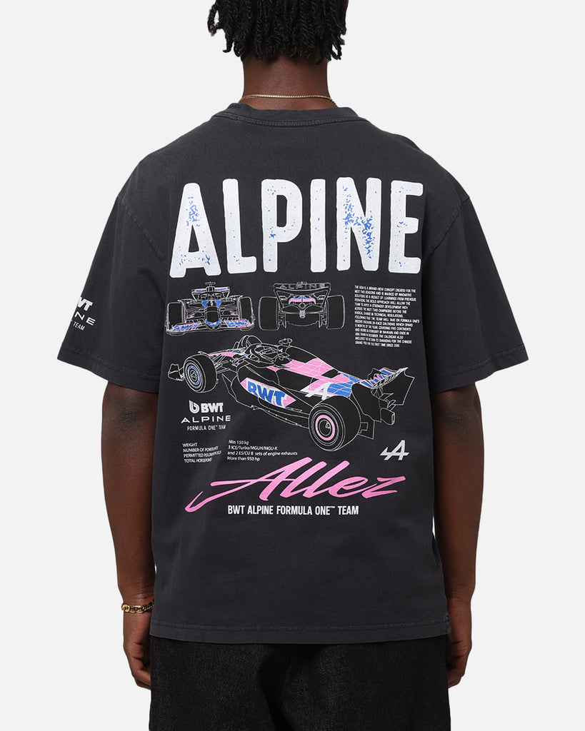 Outerstuff Alpine F1 Team Cursive T-Shirt Faded Black | Culture Kings US