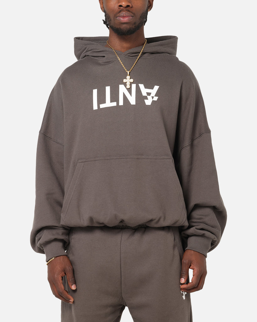 The Anti Order Reverse Logo Hoodie Charcoal Grey | Culture Kings US