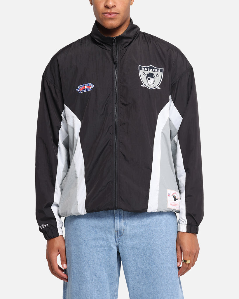 Mitchell & Ness Las Vegas Raiders Nylon Track Jacket Black/Grey ...