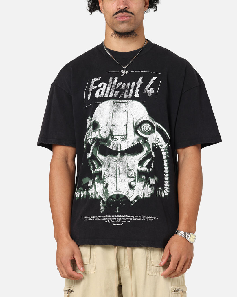 73Studio X Fallout '15 Fallout 4 Vintage T-Shirt Black Acidwash ...