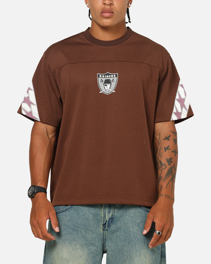 Mitchell & Ness Las Vegas Raiders Beastmode Boxy Mesh T-Shirt Chocolat ...