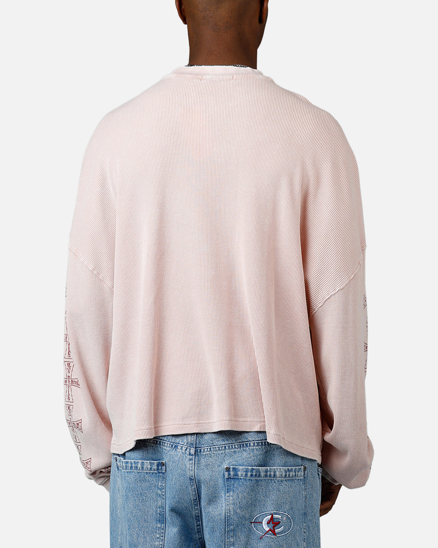 MNML Washed Chopper Thermal Shirt Washed White | Culture Kings US