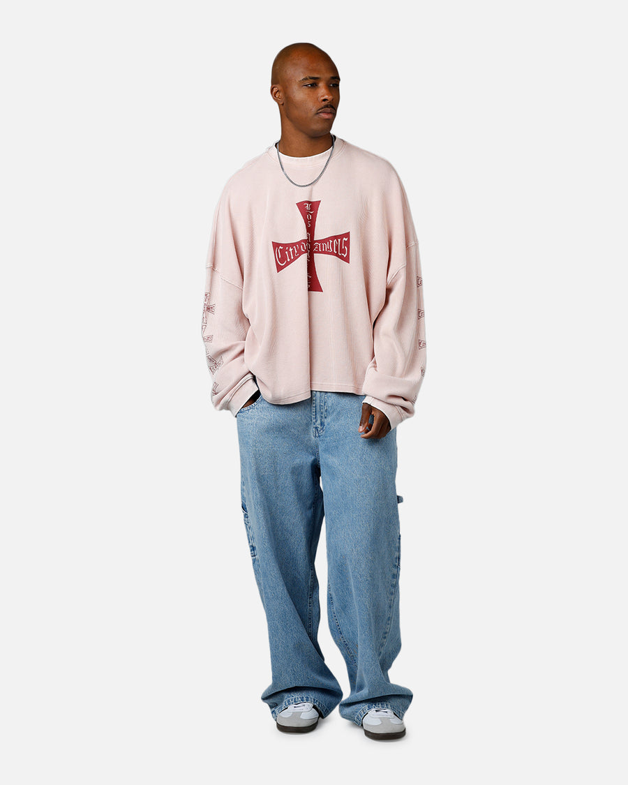 MNML Washed Chopper Thermal Shirt Washed White | Culture Kings US