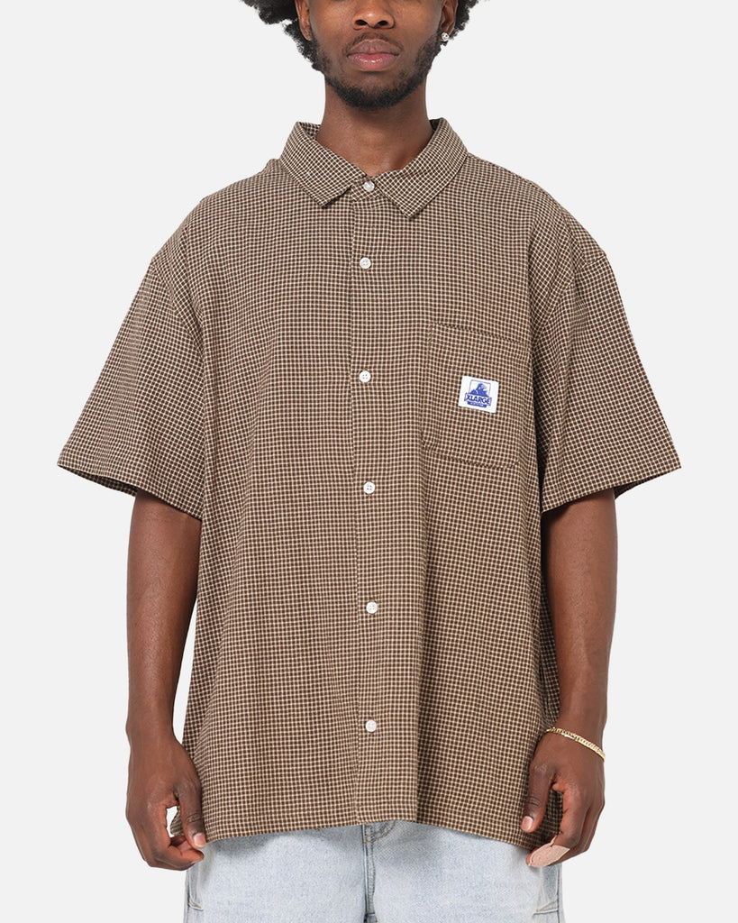 X-Large Liam Button Up Shirt Brown | Culture Kings US