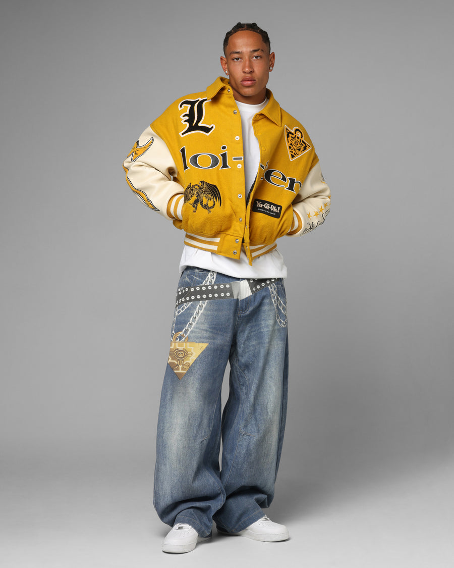 Loiter X Yu-Gi-Oh! Dragon Of Ra Varsity Jacket Off White/Yellow ...