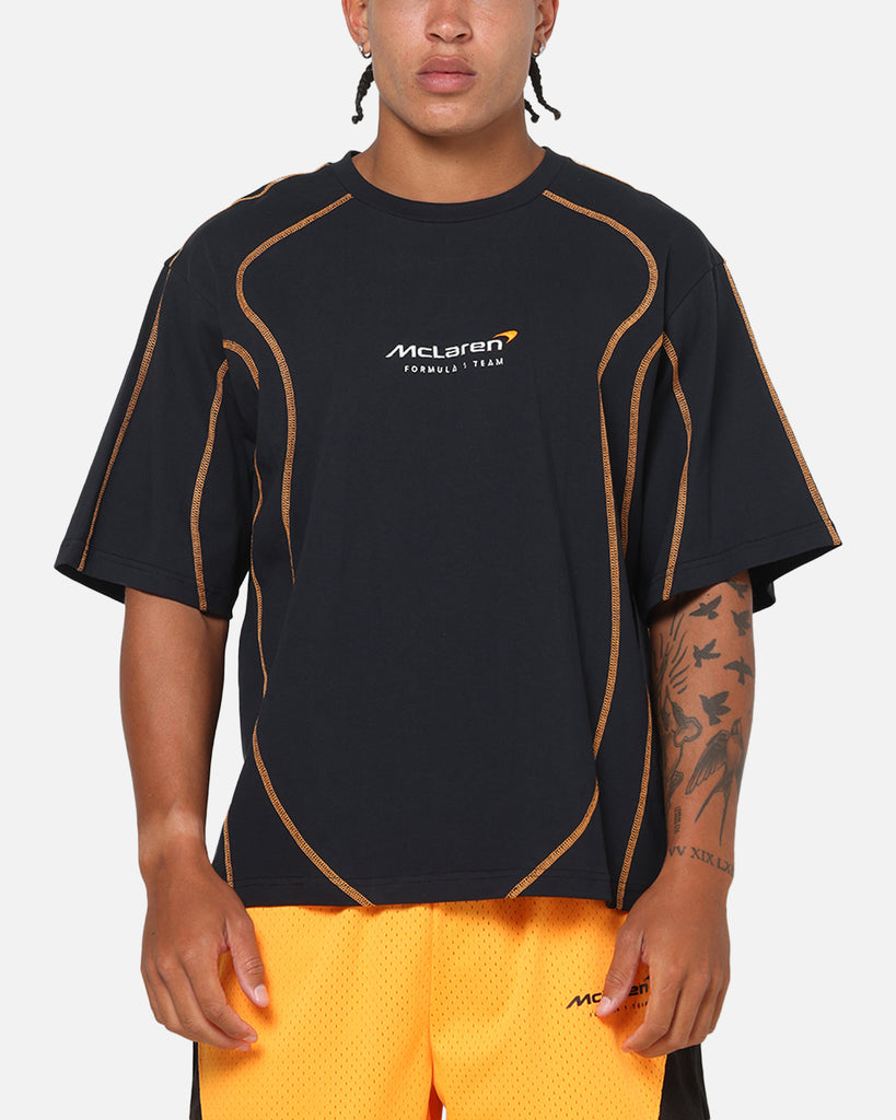 Mitchell & Ness X Mclaren Panel T-Shirt Black/Papaya | Culture Kings US