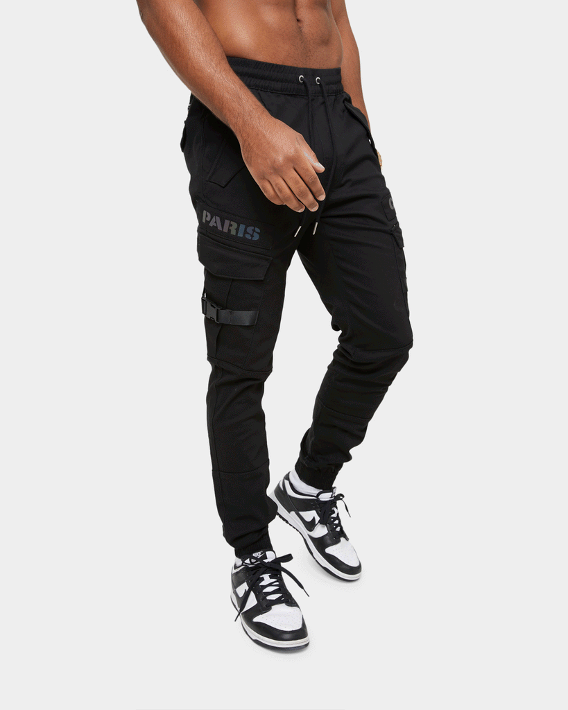 Carré Reflective Transition Cargo Joggers Black/Multi-coloured ...