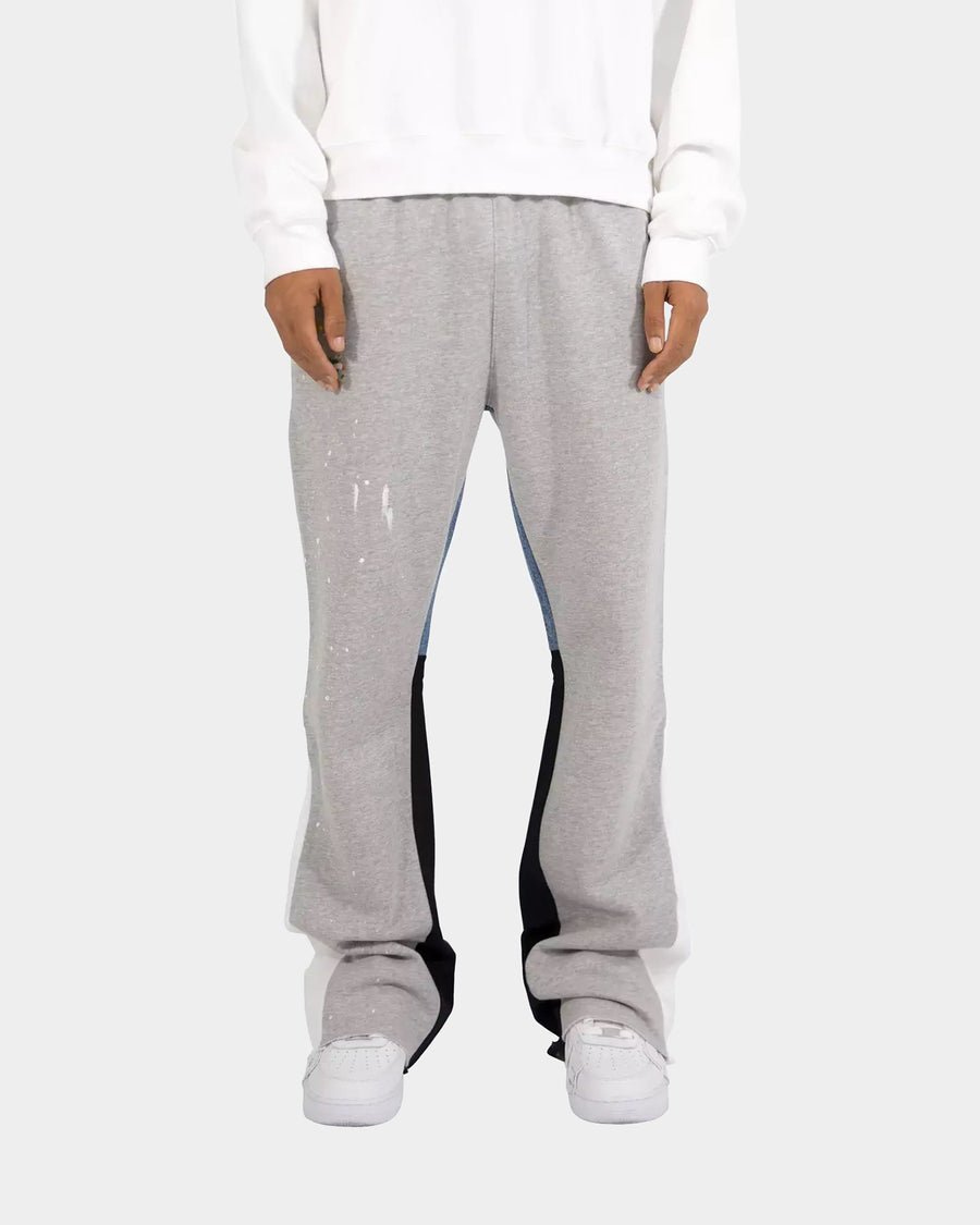 MNML Contrast Boot Cut Sweat Pants Grey | Culture Kings US