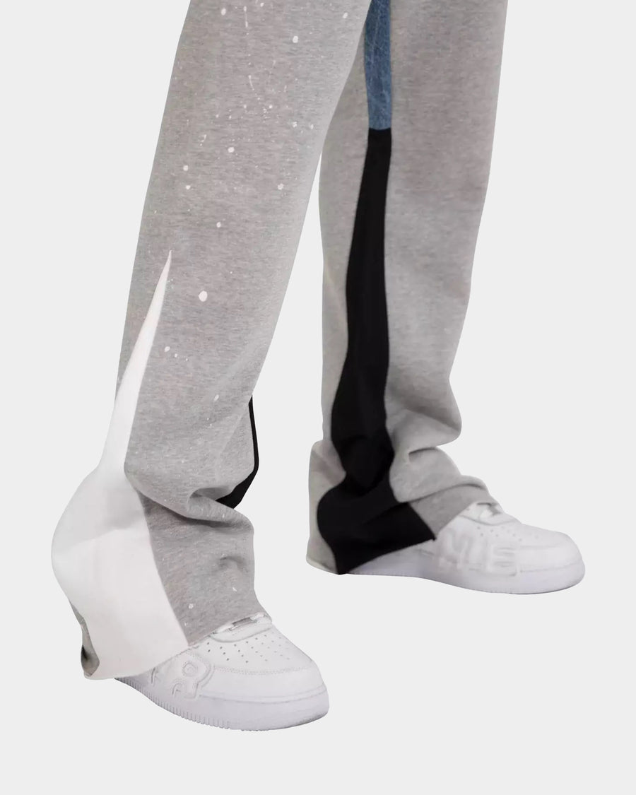 MNML Contrast Boot Cut Sweat Pants Grey | Culture Kings US
