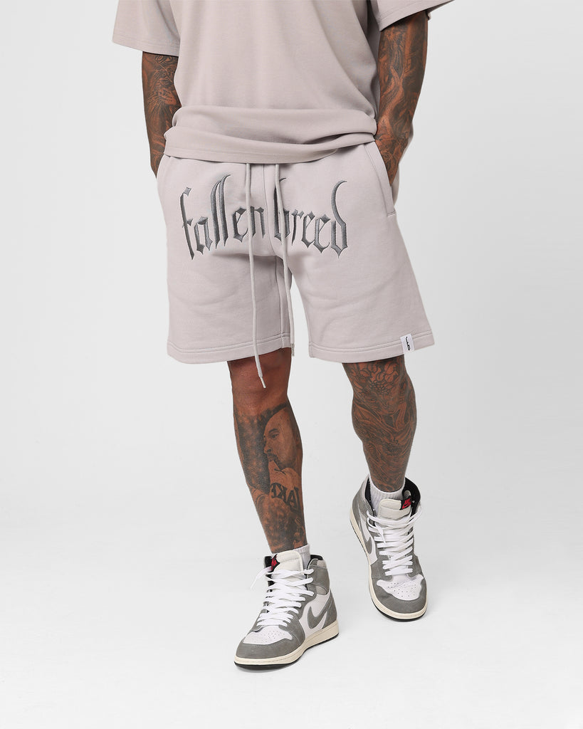 Fallen Breed Logo Sweat Shorts Light Grey | Culture Kings US