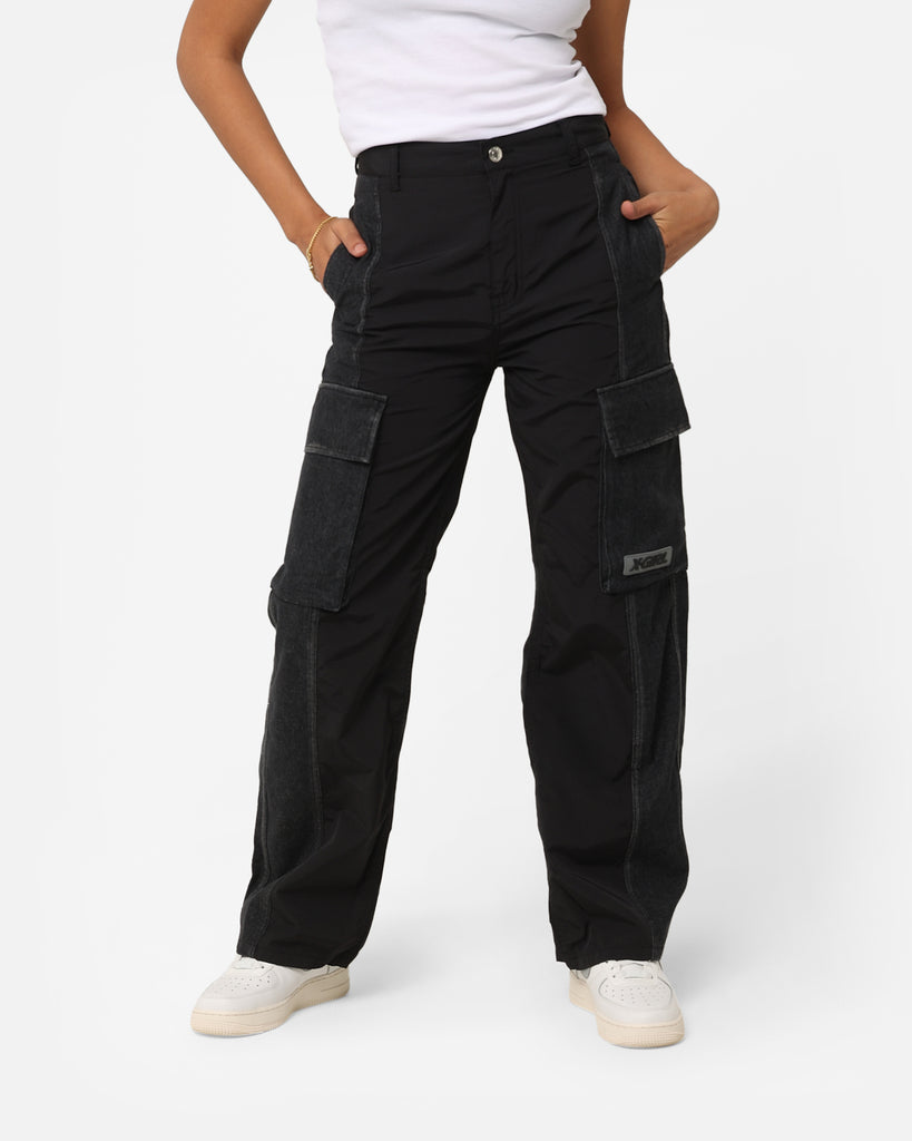 X-Girl Women's Denim Mixed Pants Black | Culture Kings US