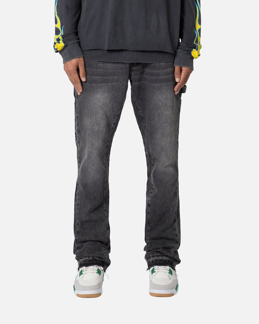 MNML B531 Carpenter Flare Denim Jeans Vintage Black | Culture Kings US