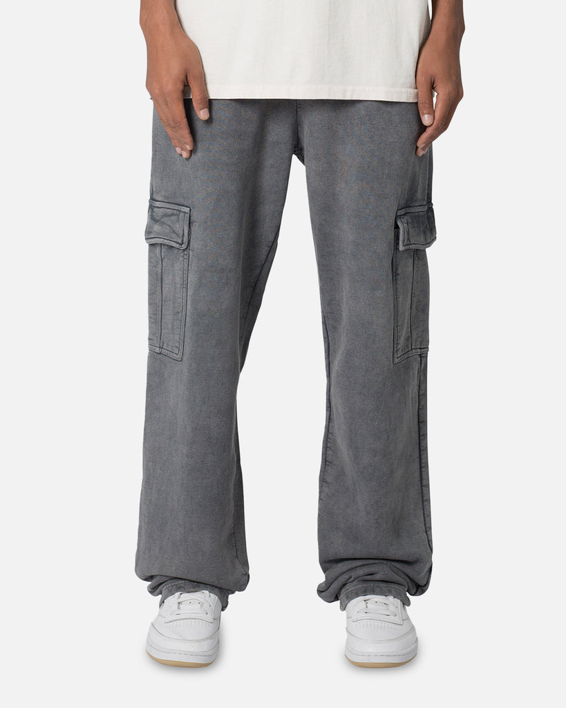 Mnml Washed Relaxed Cargo Sweatpants Black Culture Kings Us