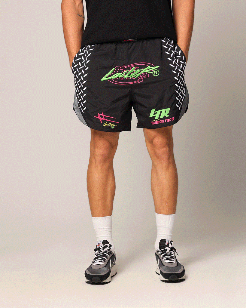 Loiter Instinct Walk Shorts Black/Green/Red | Culture Kings US