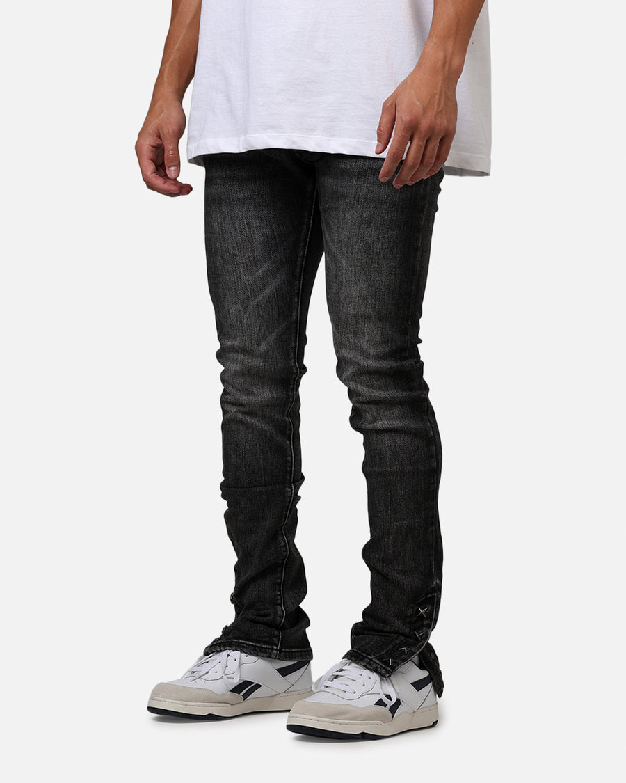 MNML D588 Straight Denim Jeans Washed Black | Culture Kings US
