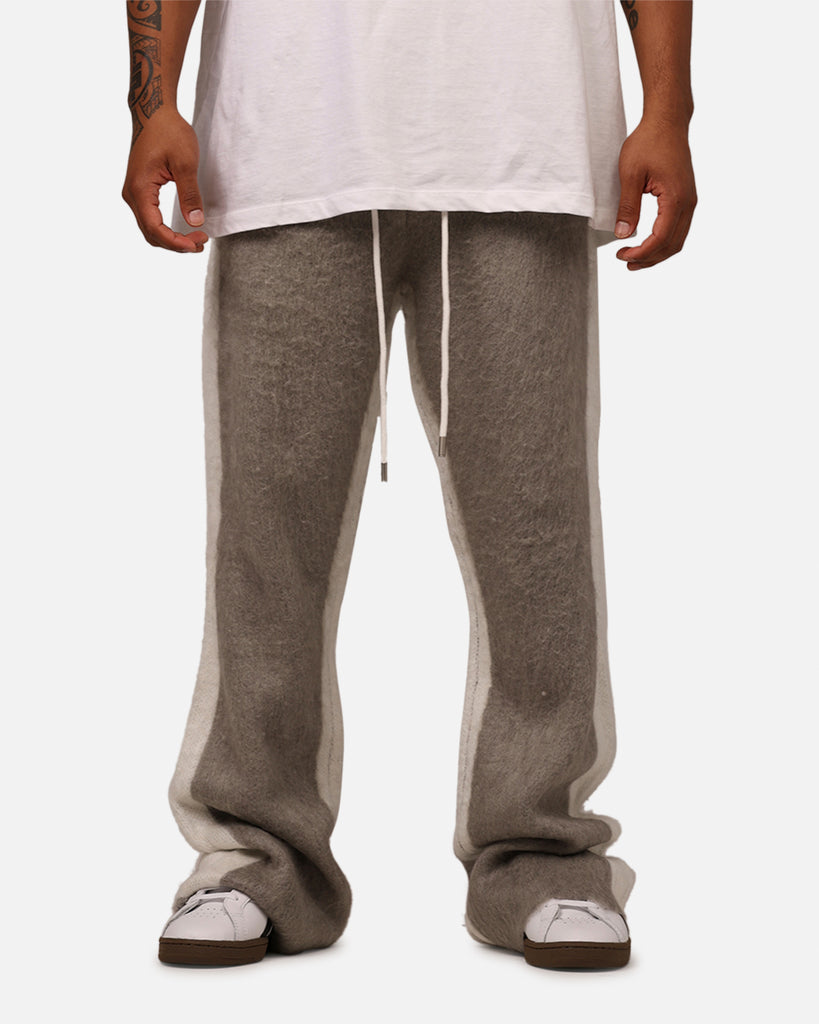 MNML Fuzzy Stripe Sweatpants Grey | Culture Kings US