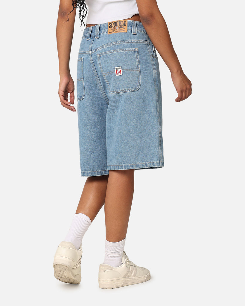S Double Denim Standard Shorts Mid Blue | Culture Kings US